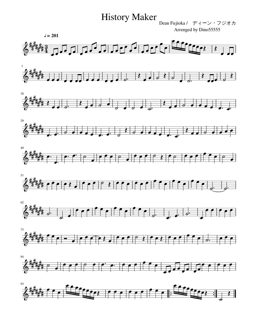 History Maker Sheet music for Saxophone (Alto) (Solo) | Download and ...