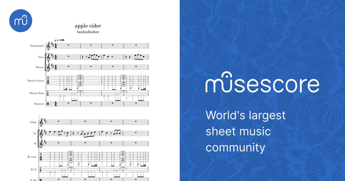 Apple cider – beabadoobee apple cider - beabadoobee (wip) Sheet music ...