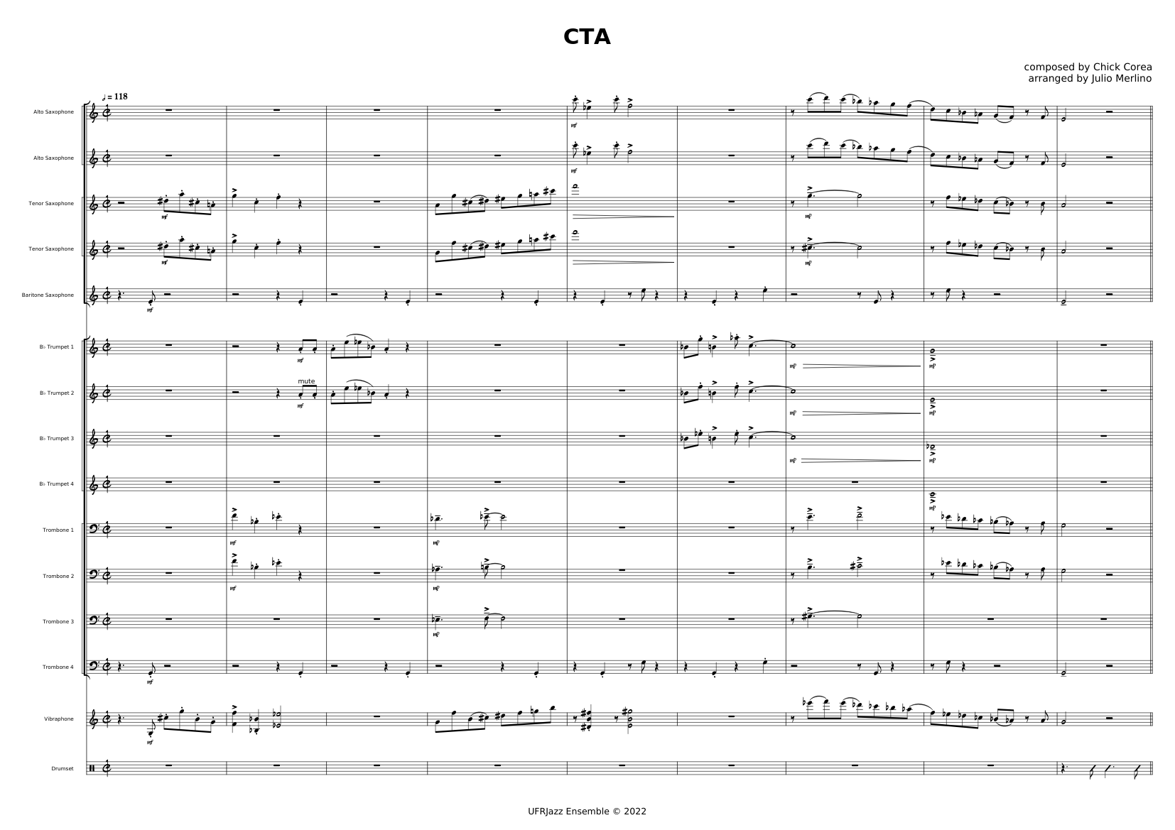 CTA – Chick Corea's Electric Band II Sheet music for Piano, Trombone ...