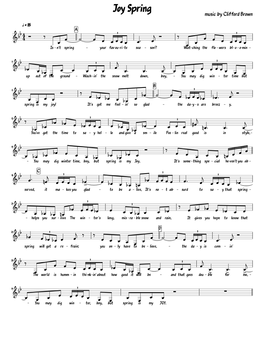Joy Spring Sheet music for Piano (Solo) Easy | Musescore.com