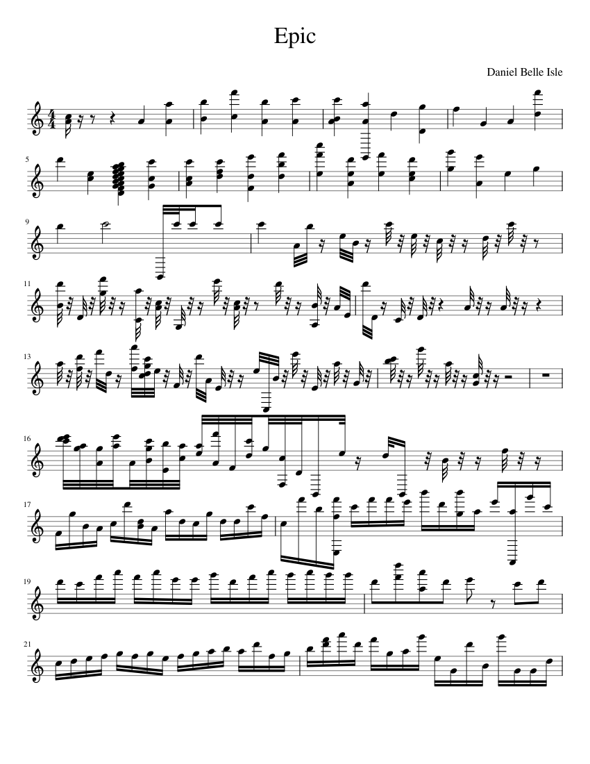 Epic Sheet music for Piano (Solo) Easy | Musescore.com