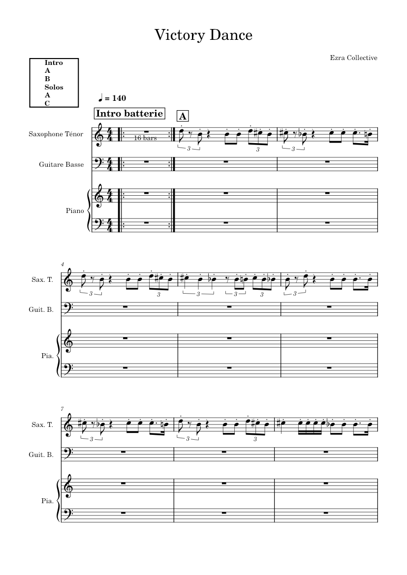 Victory Dance – Ezra Collective Ezra Collective - Victory Dance Sheet ...