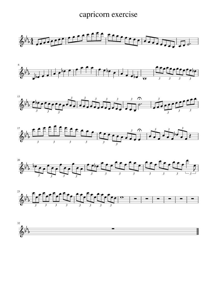 Capricorn exercise Sheet music for Piano (Solo) Easy | Musescore.com
