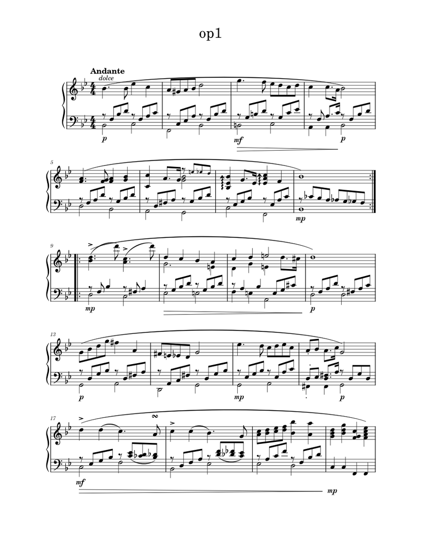 op? Sheet music for Piano (Solo) | Musescore.com