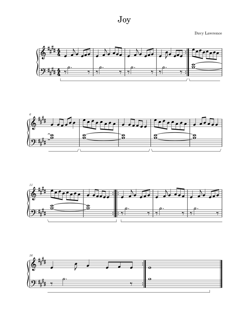 Joy - piano tutorial