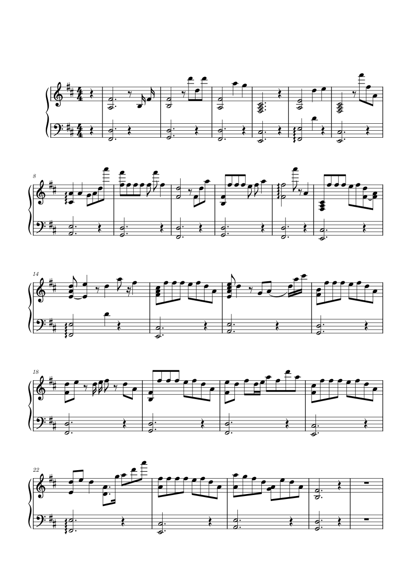 The Dangers In Our Heart – Kensuke Ushio Sheet Music for Piano (Solo ...