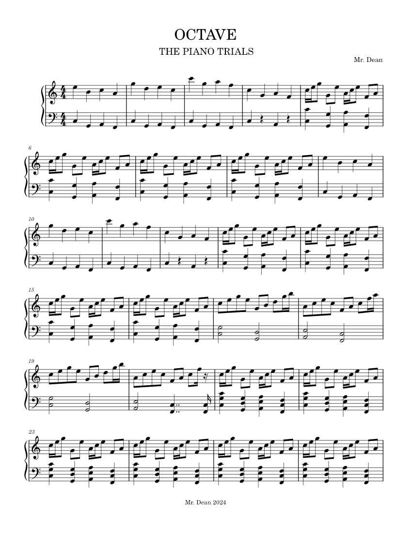 OCTAVE Sheet music for Piano (Solo) Easy | Musescore.com