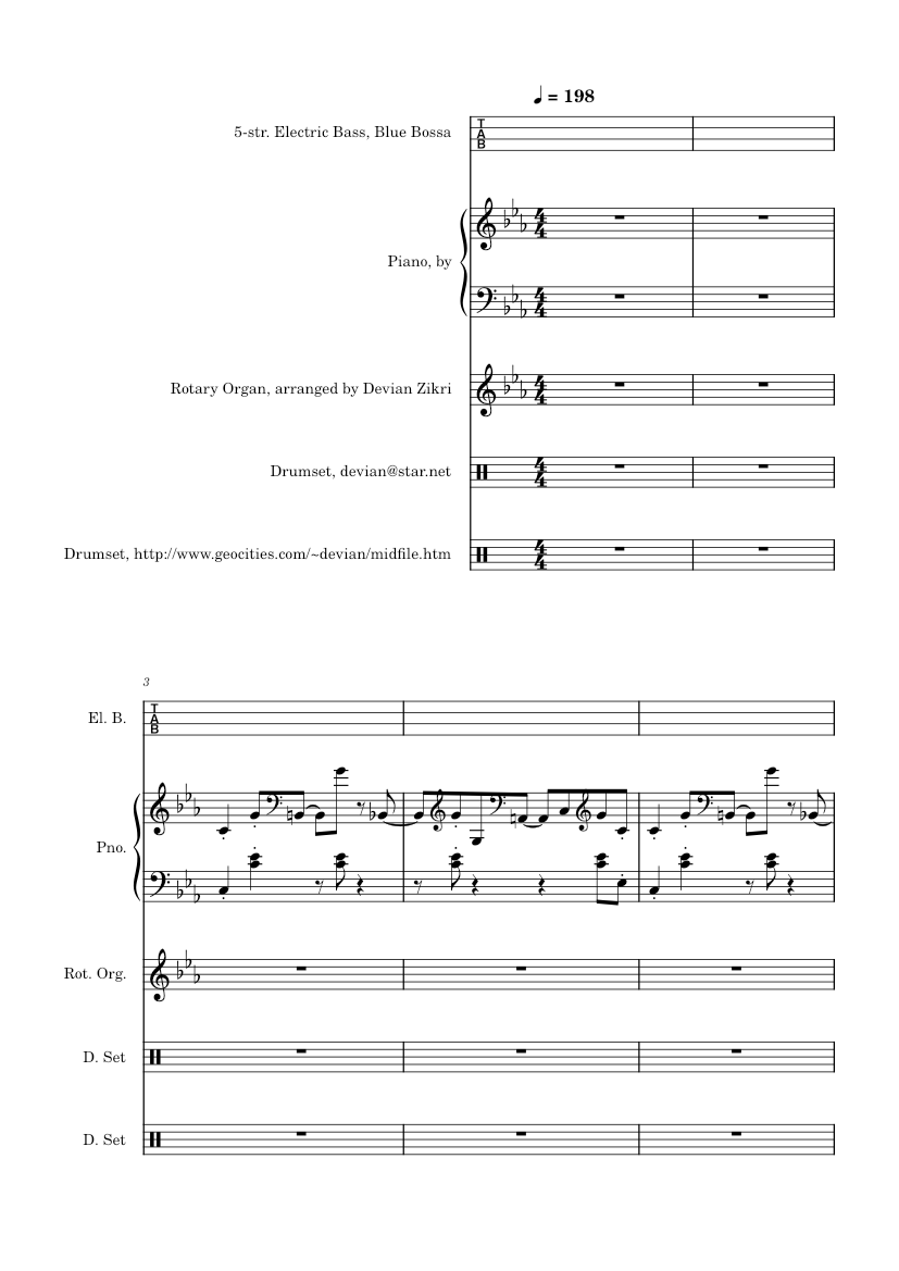 Blue bossa – Kenny Dorham Sheet music for Piano, Organ, Bass guitar ...