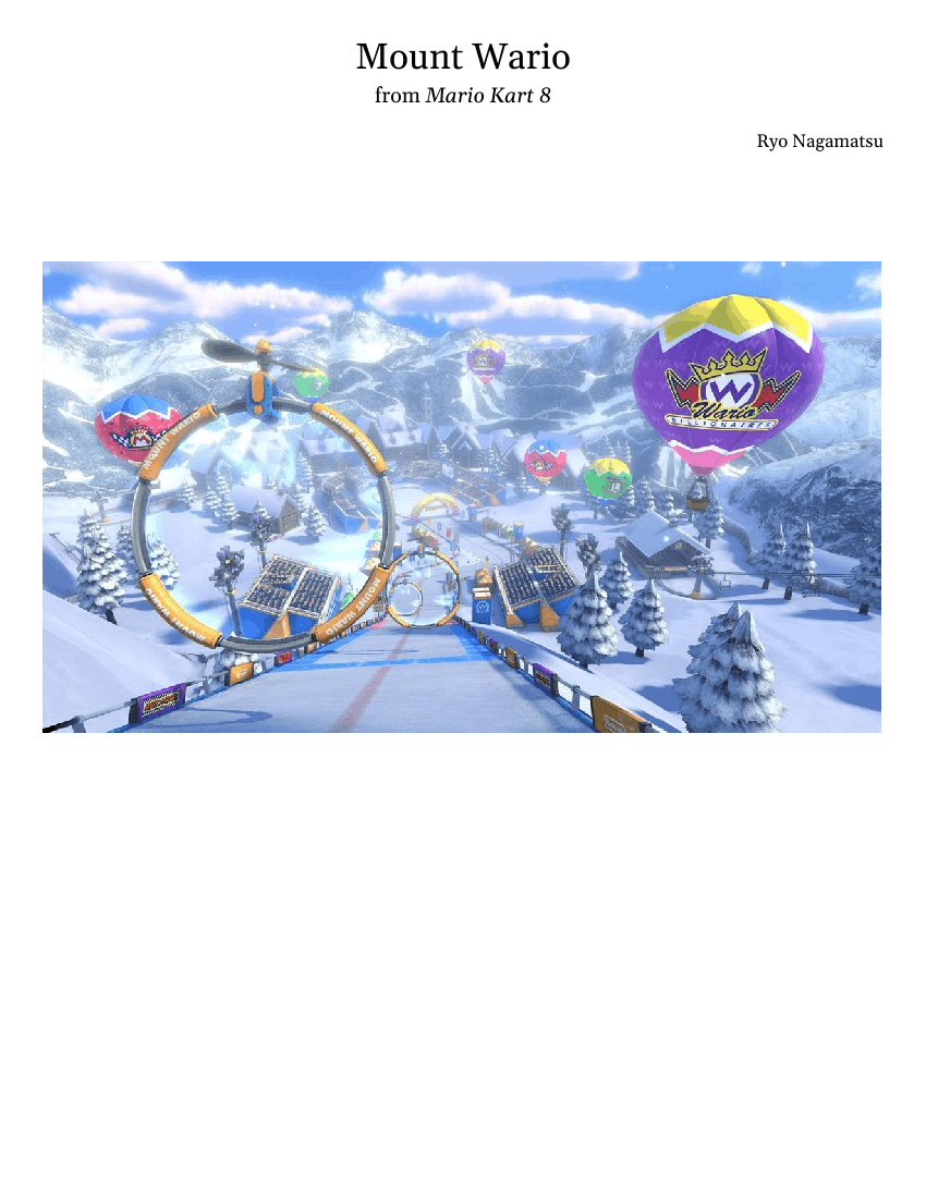 Mount Wario - Mario Kart 8 Sheet music for Piano, Trombone, Saxophone ...