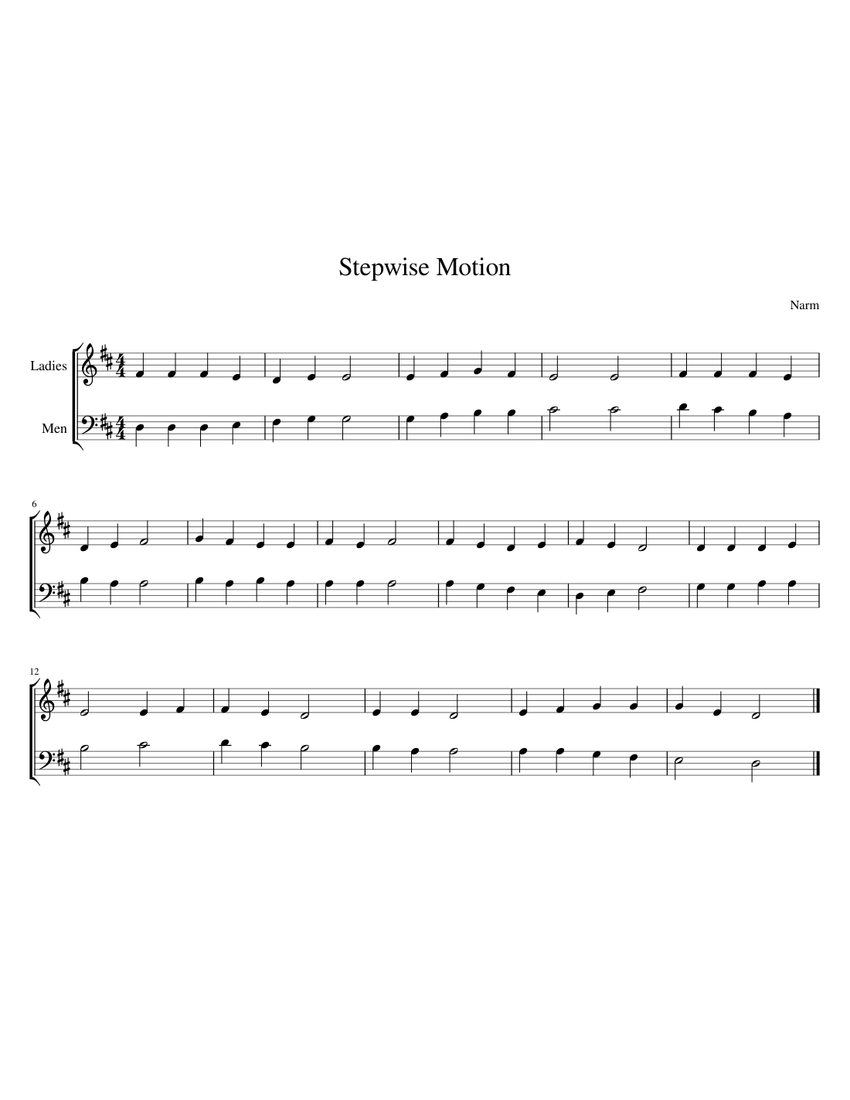 2-part practice - Very Easy - 04 Sheet music for Soprano, Bass voice ...