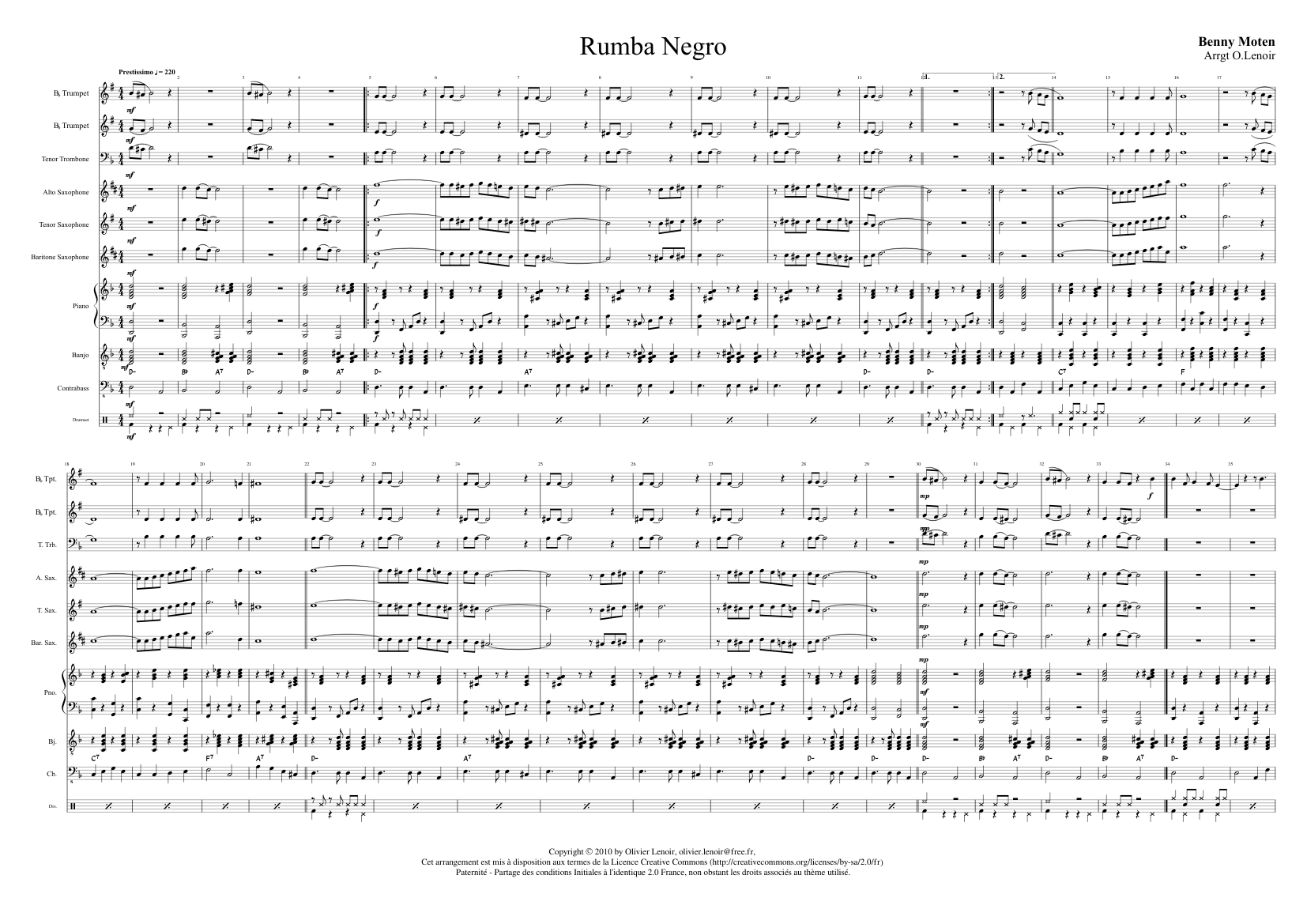 Rumba Negro Sheet Music for Piano, Woodwinds (other) (Solo) | MuseScore.com