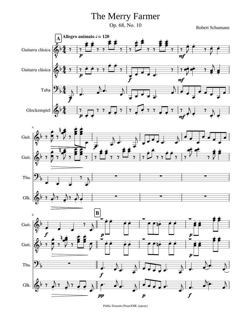 The Merry Farmer Sheet music for Tuba (Solo) | Musescore.com