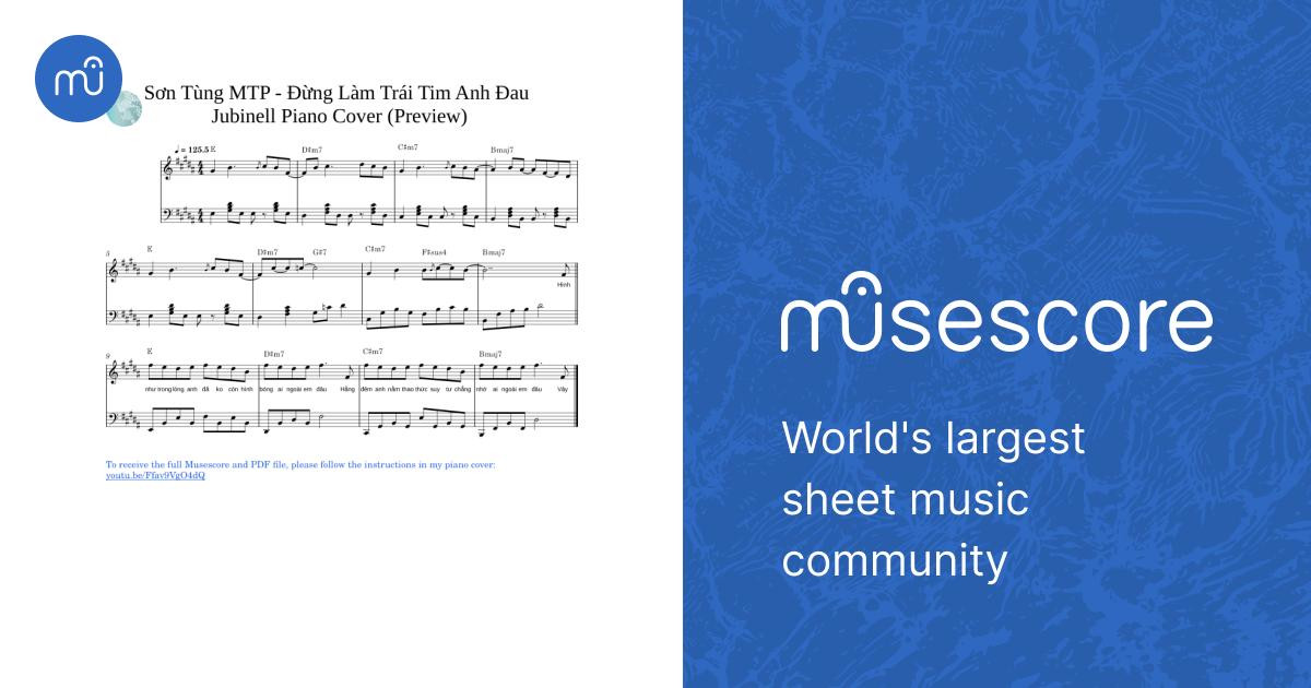 Sơn Tùng M-TP - Đừng Làm Trái Tim Anh Đau Sheet Nhạc Piano Hợp Âm Lời Bài Hát Karaoke (Preview ...