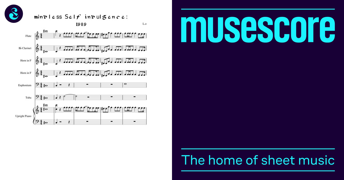 Mindless Self Indulgence: 1989 Sheet music for Piano, Euphonium, Tuba ...