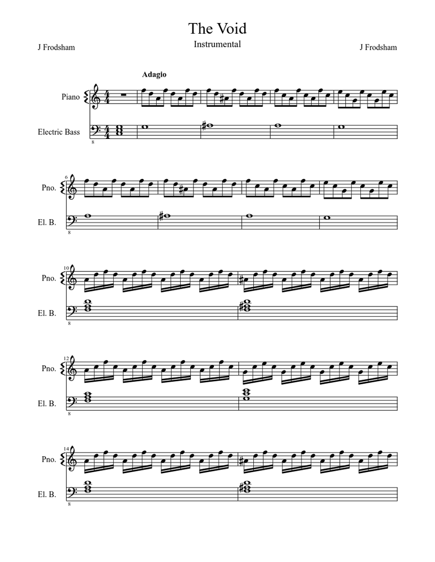The Void [Instrumental] Sheet music for Piano (Solo) | Musescore.com
