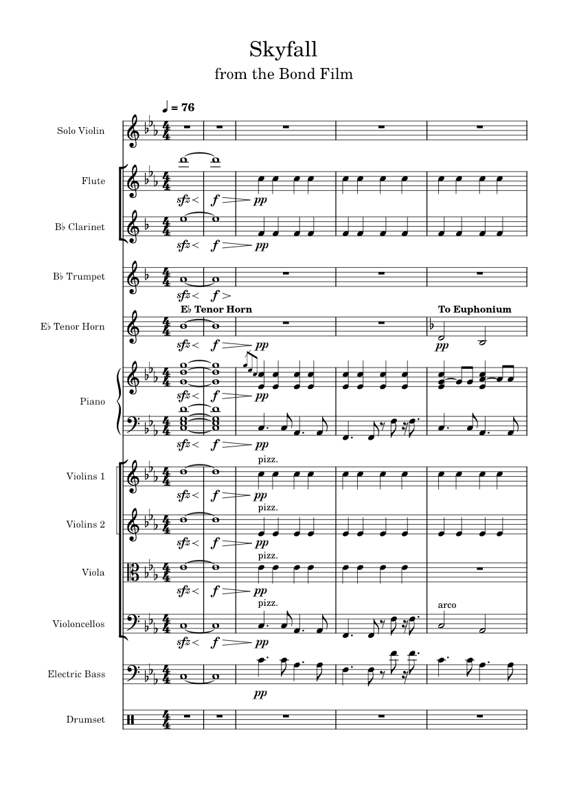 Skyfall – Adele Skyfall (incomplete) Sheet music for Piano, Flute ...