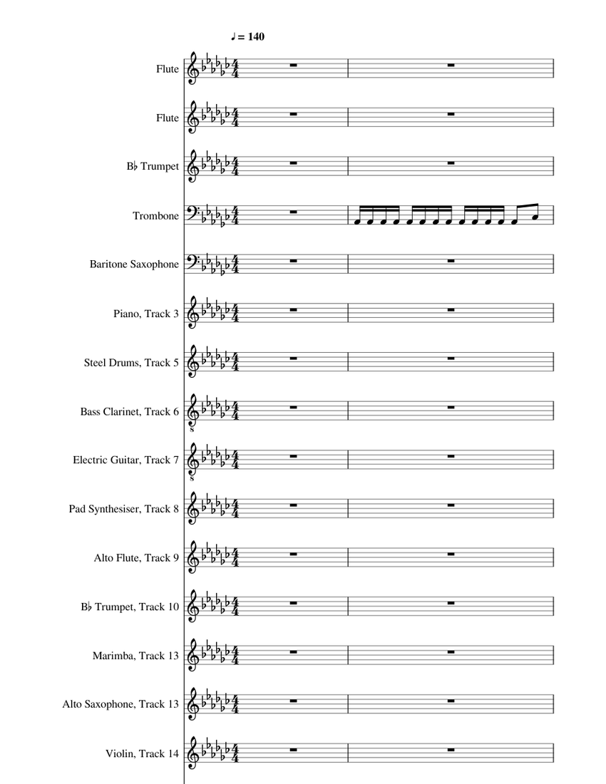 (1-3)_Mausoleum_Mash Sheet music for Piano, Trombone, Harpsichord ...