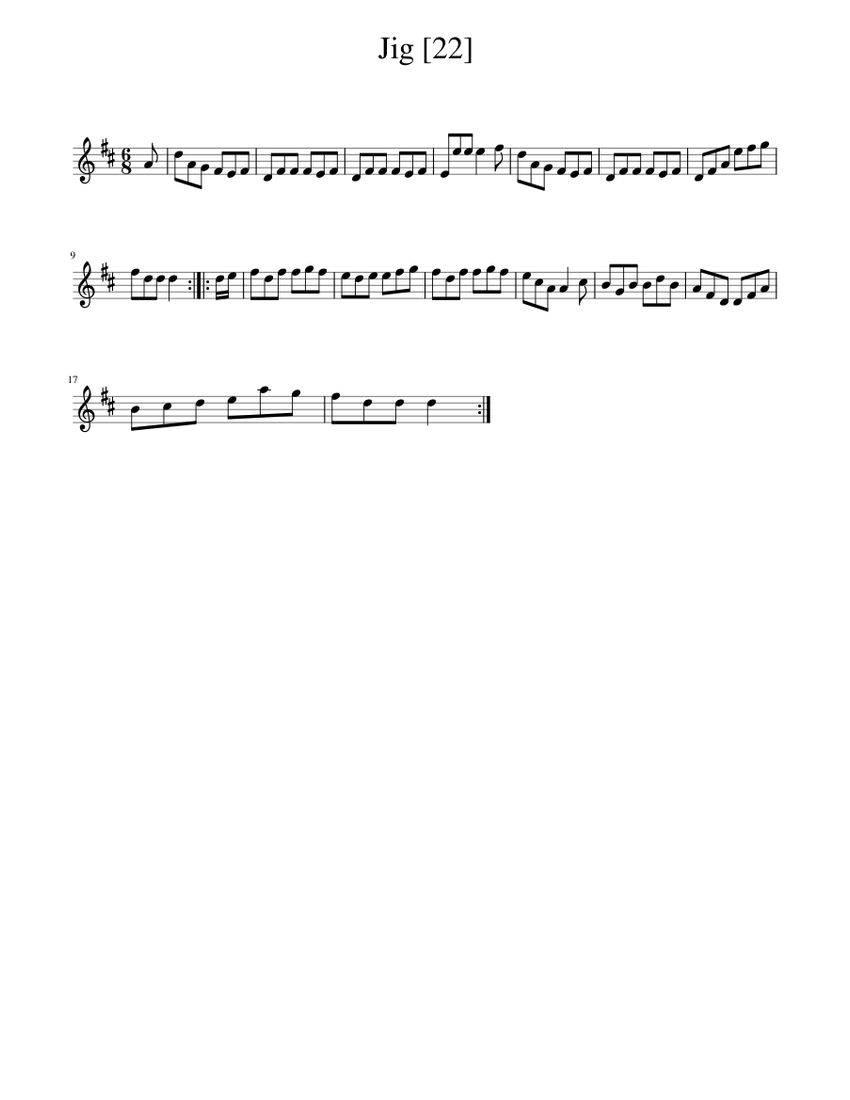 Jig Sheet music for Piano (Solo) | Musescore.com