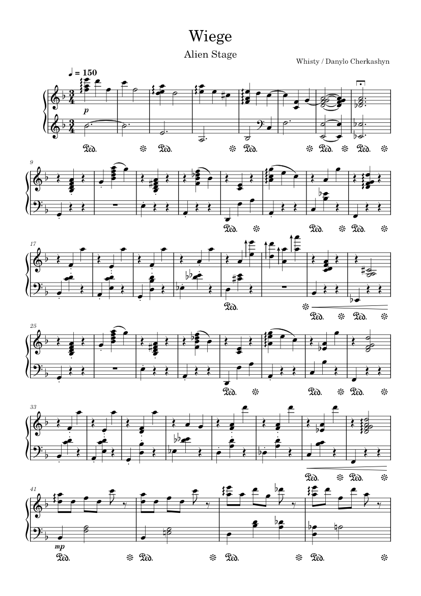 Wiege – Whisty Sheet Music for Piano (Solo) | MuseScore.com