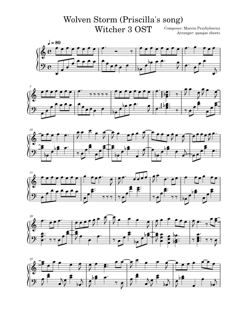 The Witcher 3: Wild Hunt - The Wolven Storm - Priscilla's Song – Marcin ...