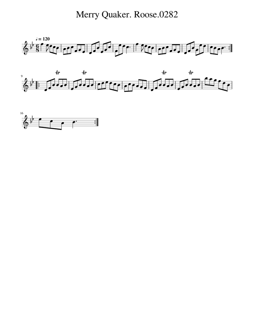 Merry Quaker. Roose.0282 Sheet music for Piano (Solo) Easy | Musescore.com