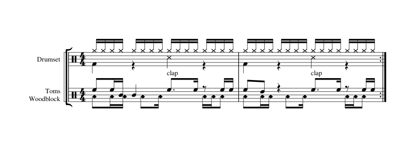 half time feel Sheet music for Drum group (Percussion Duet) | Musescore.com