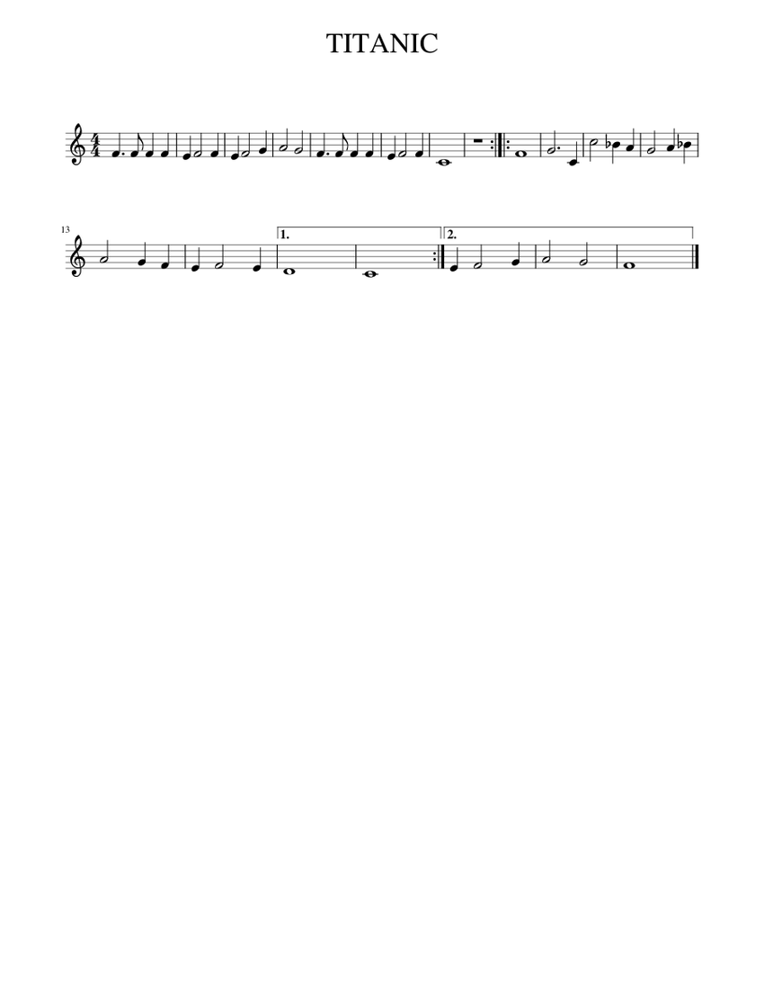 TITANIC - MY HEART WILL GO ON Sheet music for Piano (Solo) Easy ...