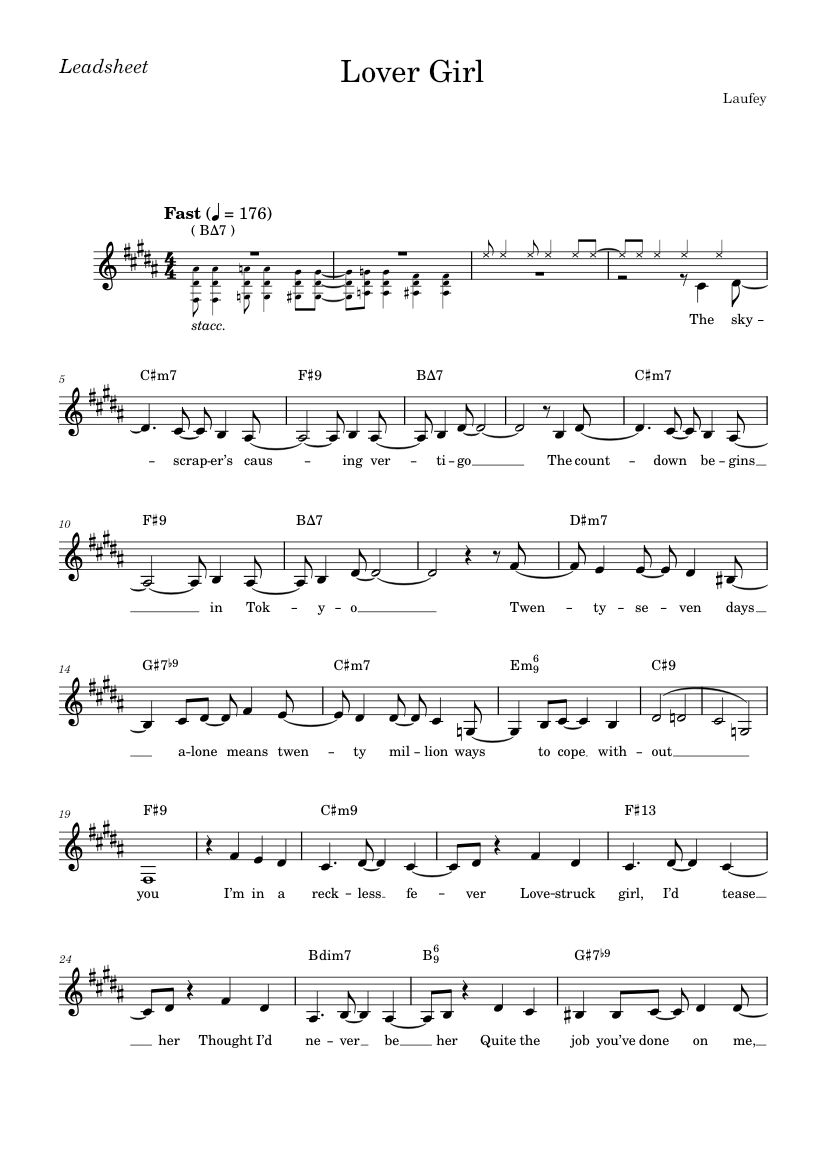 Lover Girl (Leadsheet) — Laufey Sheet Music with Chords for Piano (Solo ...