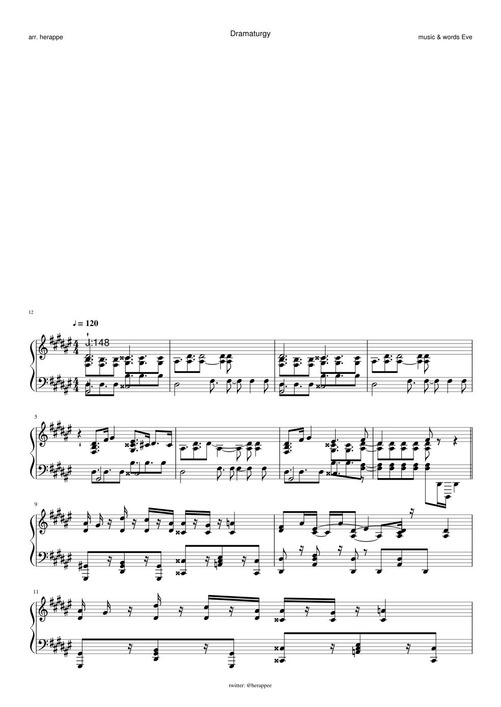 Dramaturgy Sheet Music for Piano (Solo) | MuseScore.com