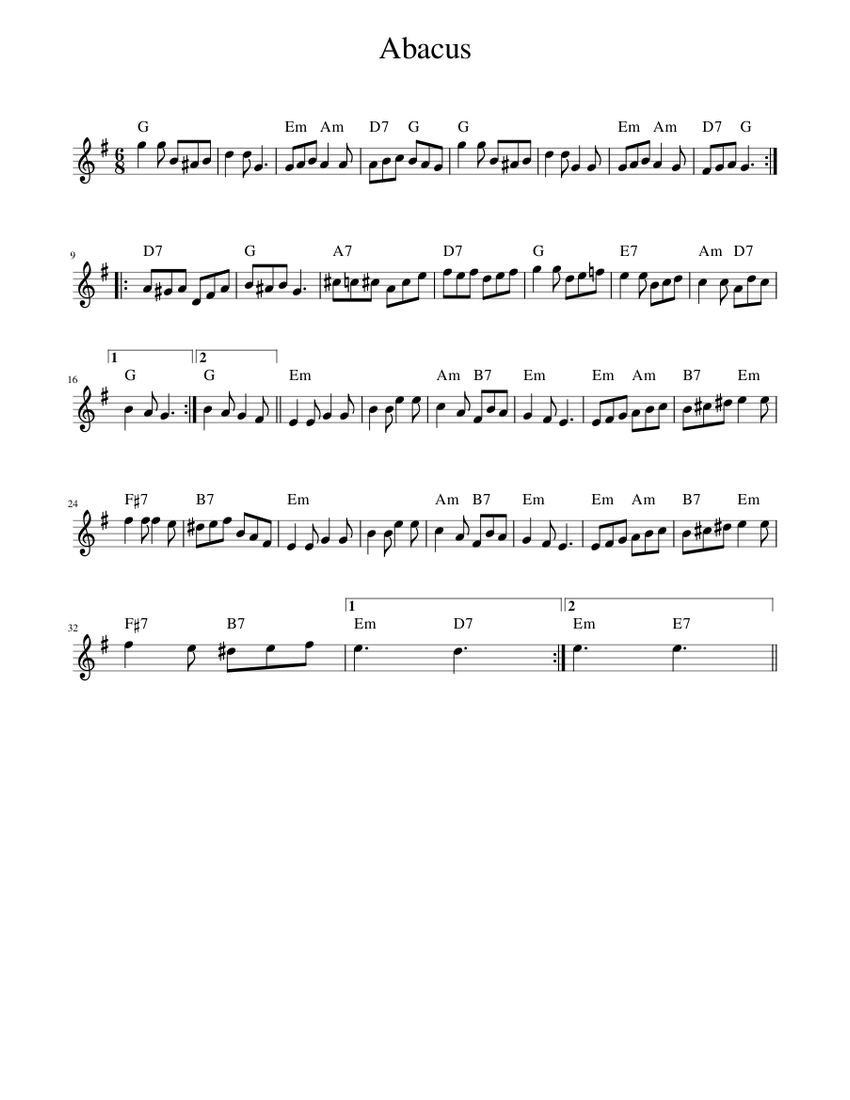 Abacus Sheet music for Piano (Solo) Easy | Musescore.com