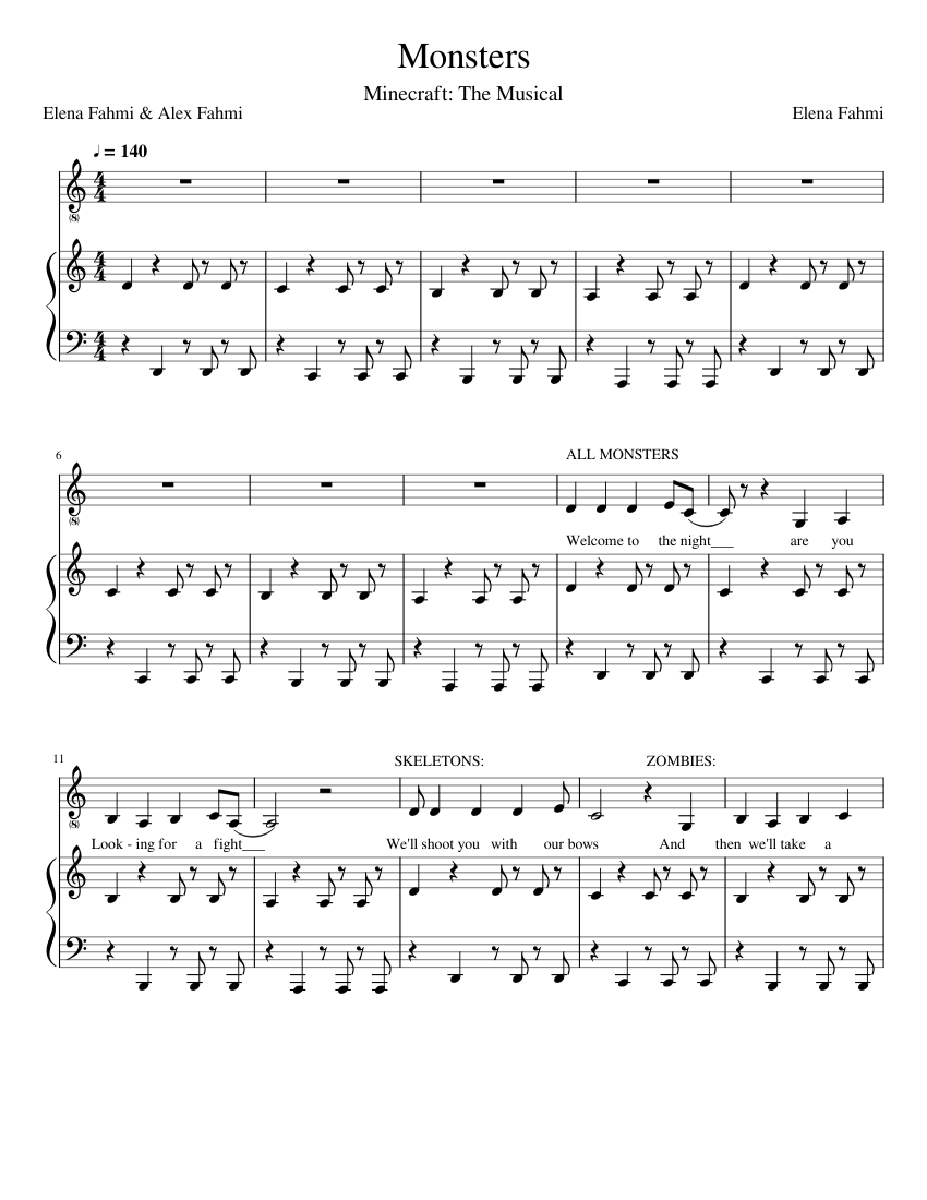 Monsters - piano tutorial