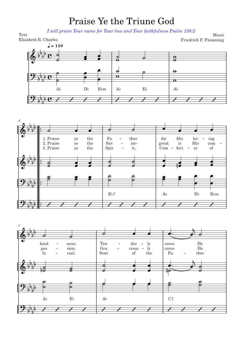 Praise Ye the Triune God Sheet Music for Piano (Mixed Quartet ...