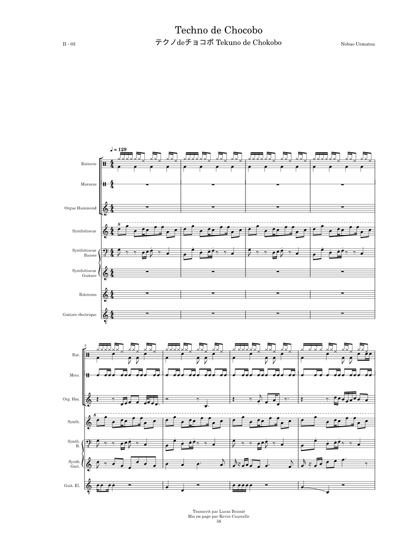 Final Fantasy VI : Techno de Chocobo – Nobuo Uematsu Sheet music for ...