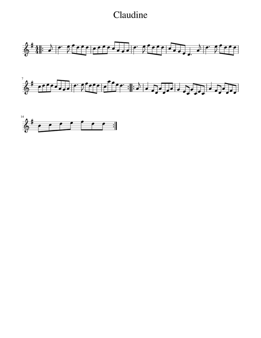 Claudine Sheet music for Piano (Solo) Easy | Musescore.com