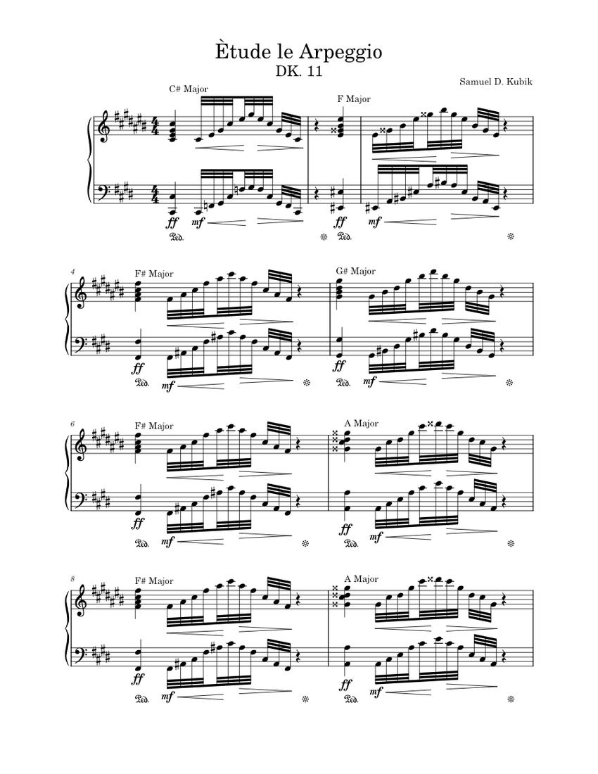 Ètude le Arpeggio Sheet music for Piano (Solo) | Musescore.com