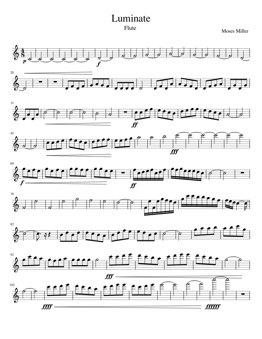 Luminate Sheet music for Flute (Solo) | Musescore.com