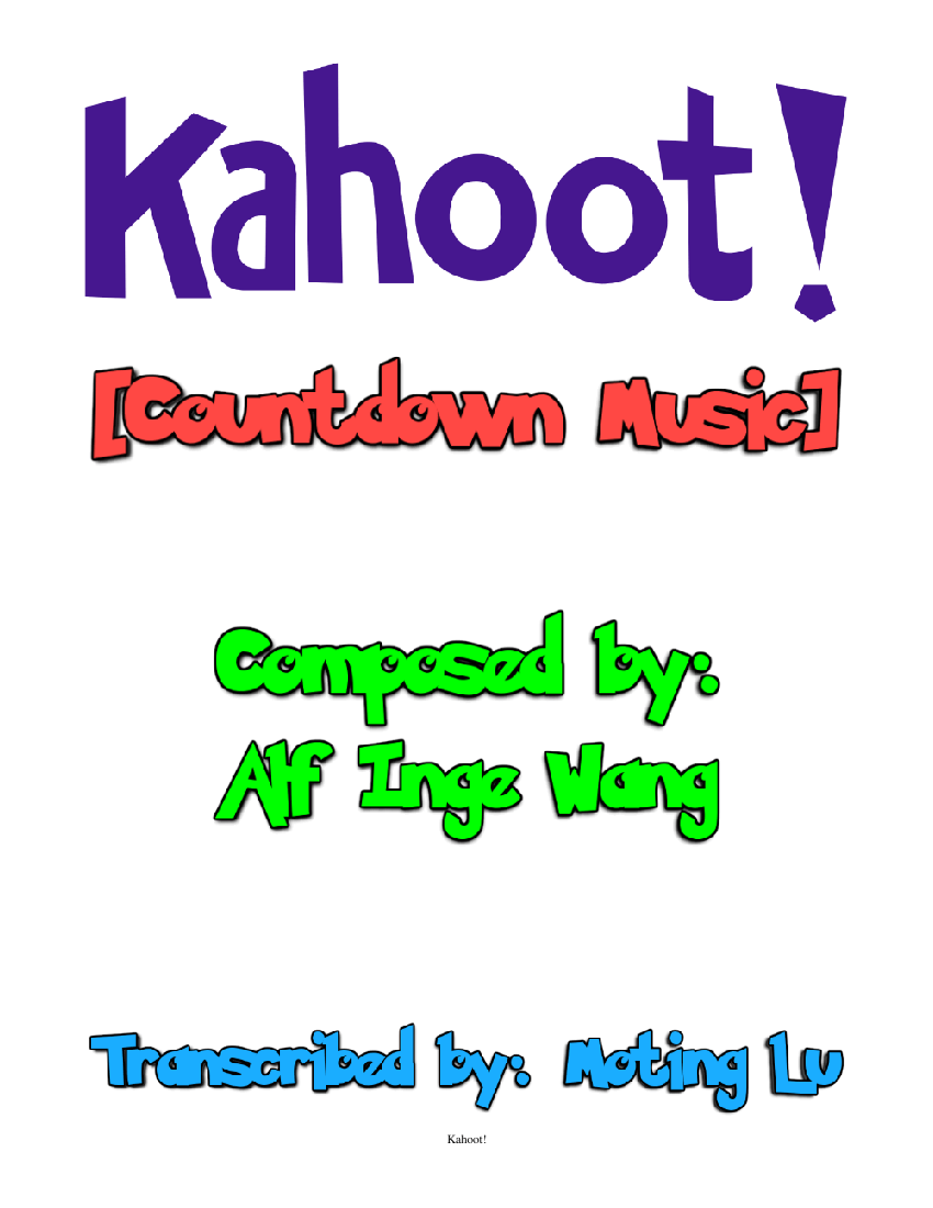 Kahoot! [Countdown Music] [WIP] Sheet music for Harpsichord, Bass ...