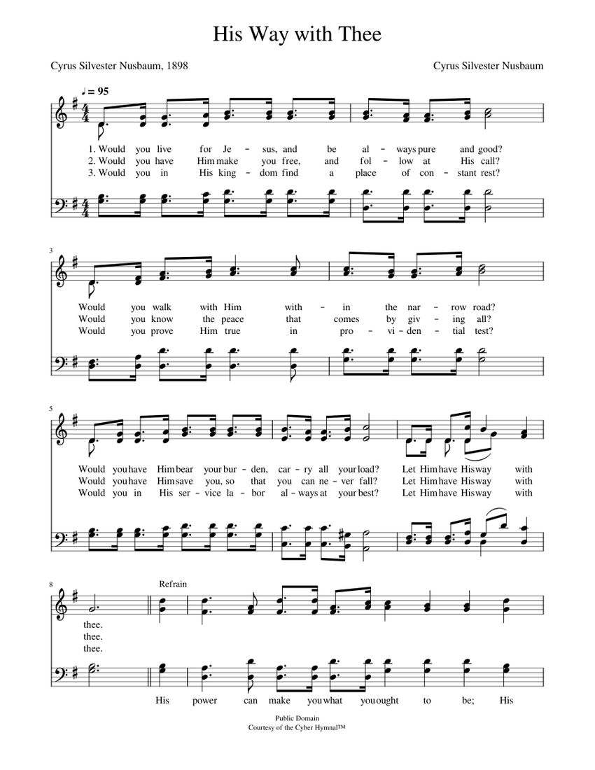 His way with thee - Cyrus S. Nusbaum Sheet music for Piano (Piano Duo ...