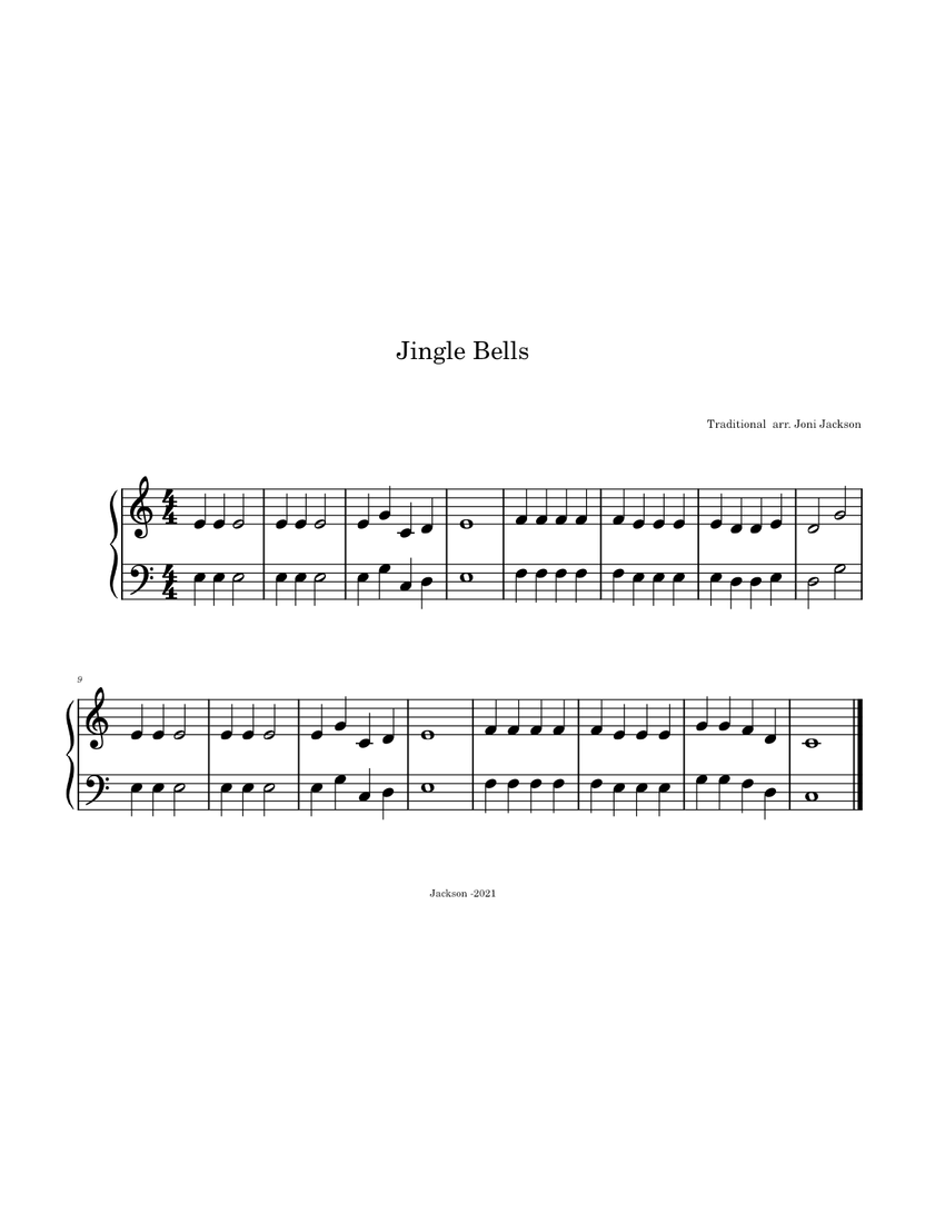 Jingle Bells – James Pierpont Jingle Bells Sheet music for Piano (Solo) | Musescore.com