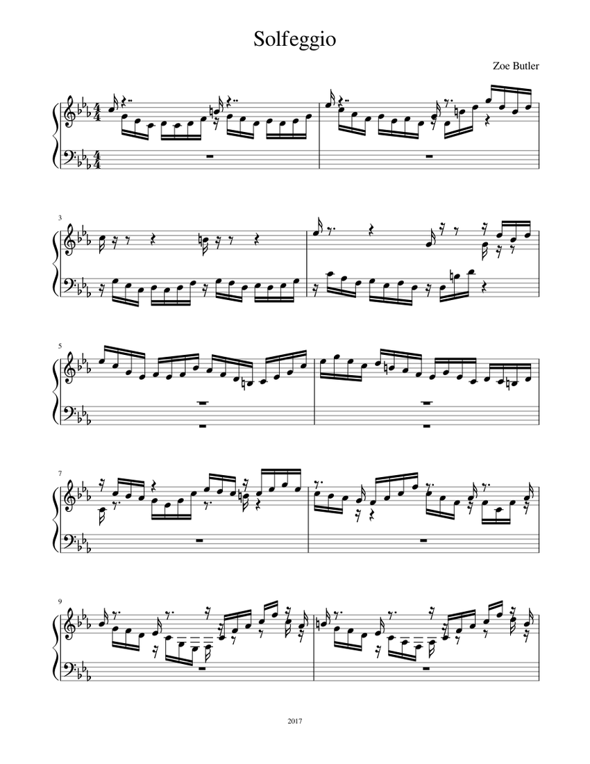 Solfeggio Sheet music for Piano (Solo) | Musescore.com