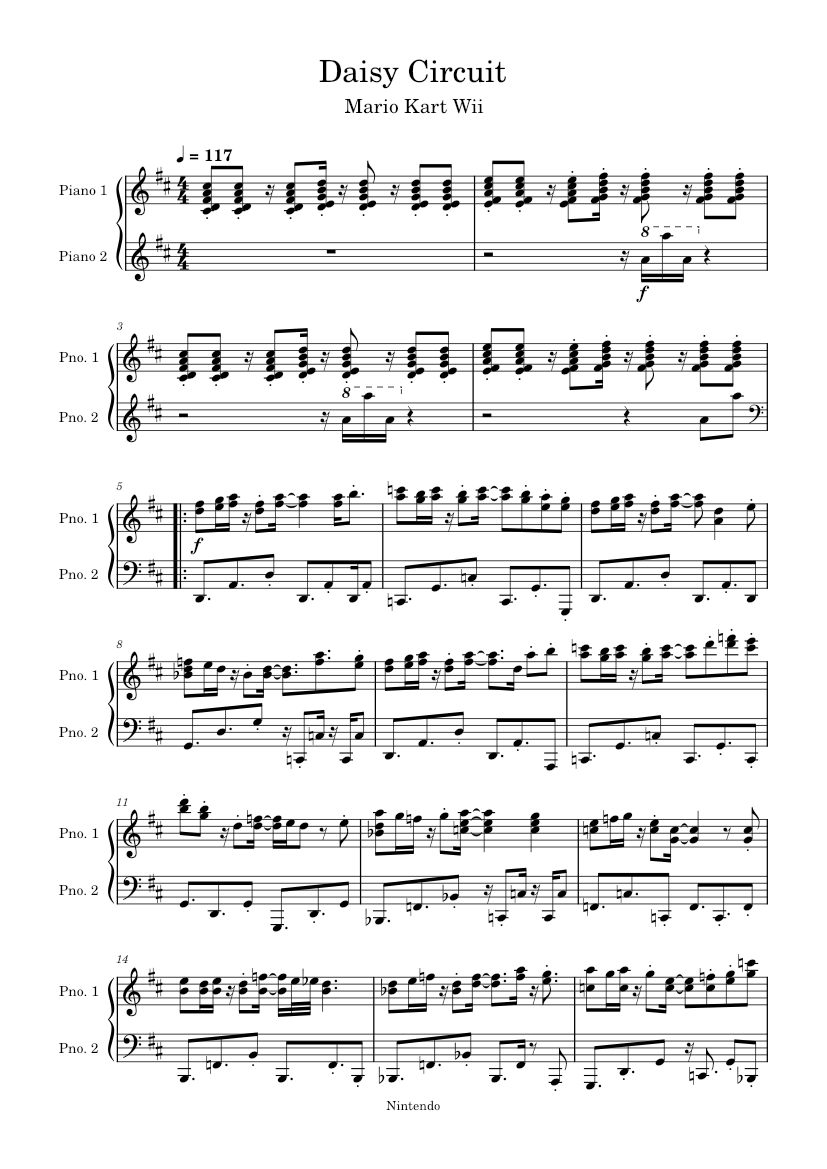 Daisy Circuit Sheet Music for Piano (Piano Duo) | MuseScore.com