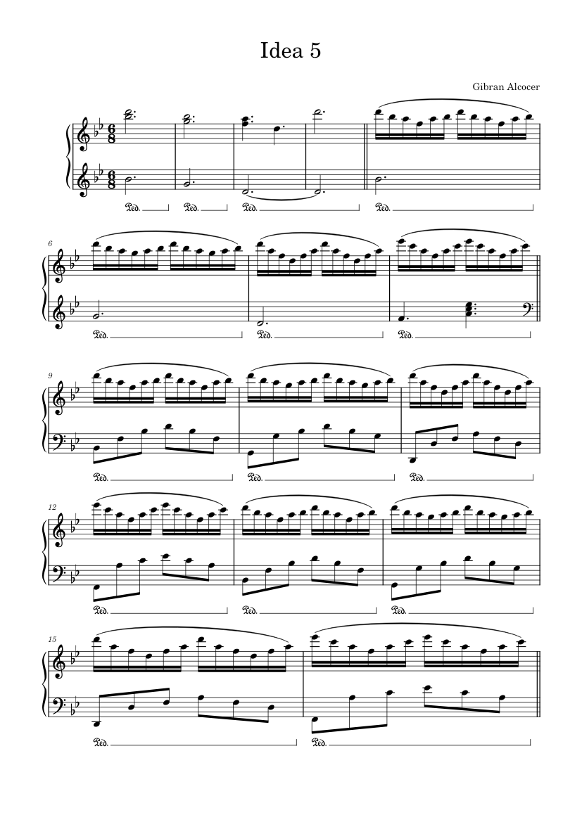 Idea 5 - Gibran Alcocer Sheet Music for Piano (Solo) easy | MuseScore.com