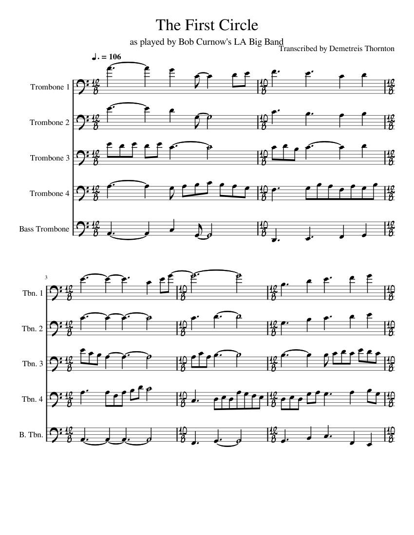 The First Circle Sheet music for Trombone, Trombone (Bass) (Brass ...