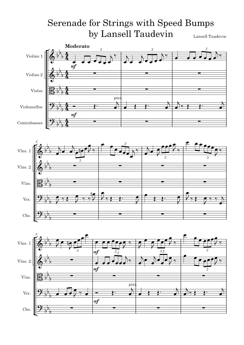 Serenade for Strings wigh Speed Bumps by Lansell Taudevin Sheet music ...