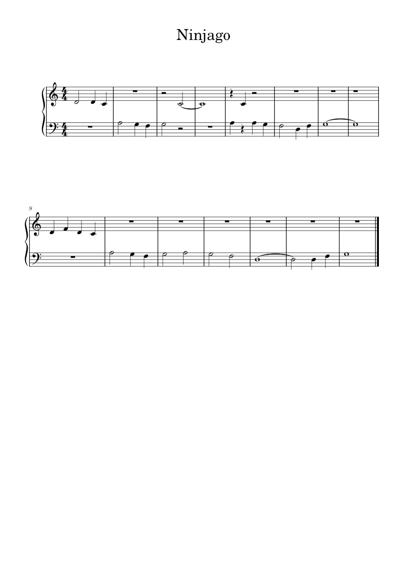 Ninjago Sheet music for Piano (Solo) Easy | Musescore.com