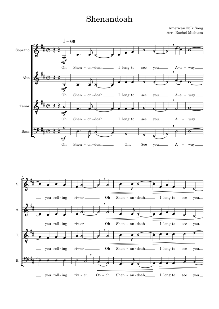Oh, Shenandoah (Across the Wide Missouri) – Misc Traditional Shenandoah ...