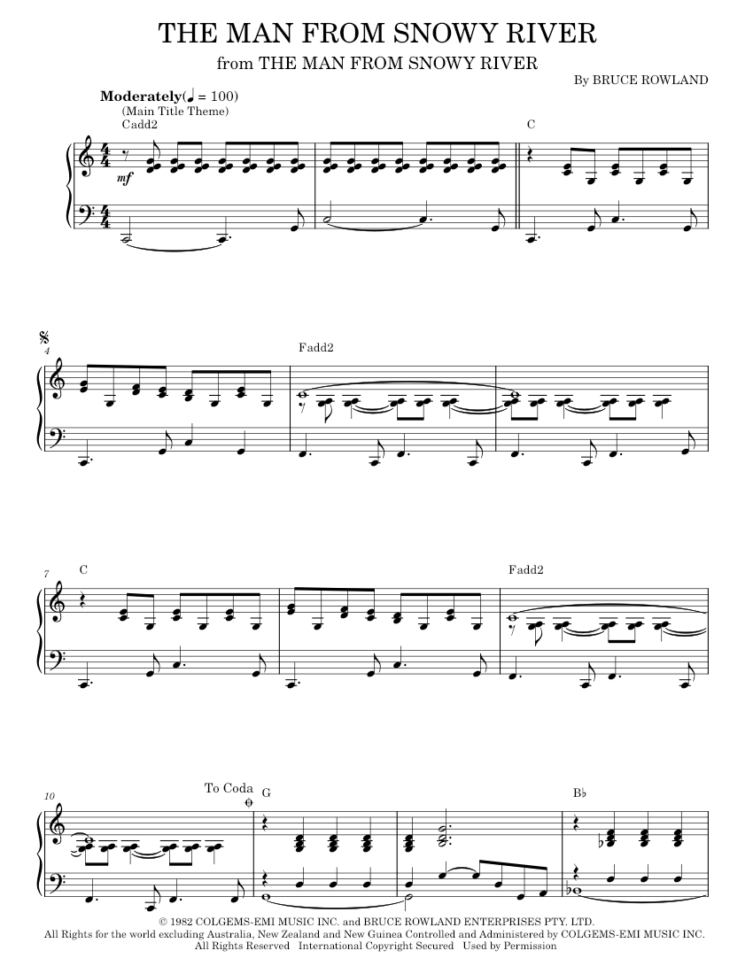 Play Official version of The Man From Snowy River (Main Title Theme ...