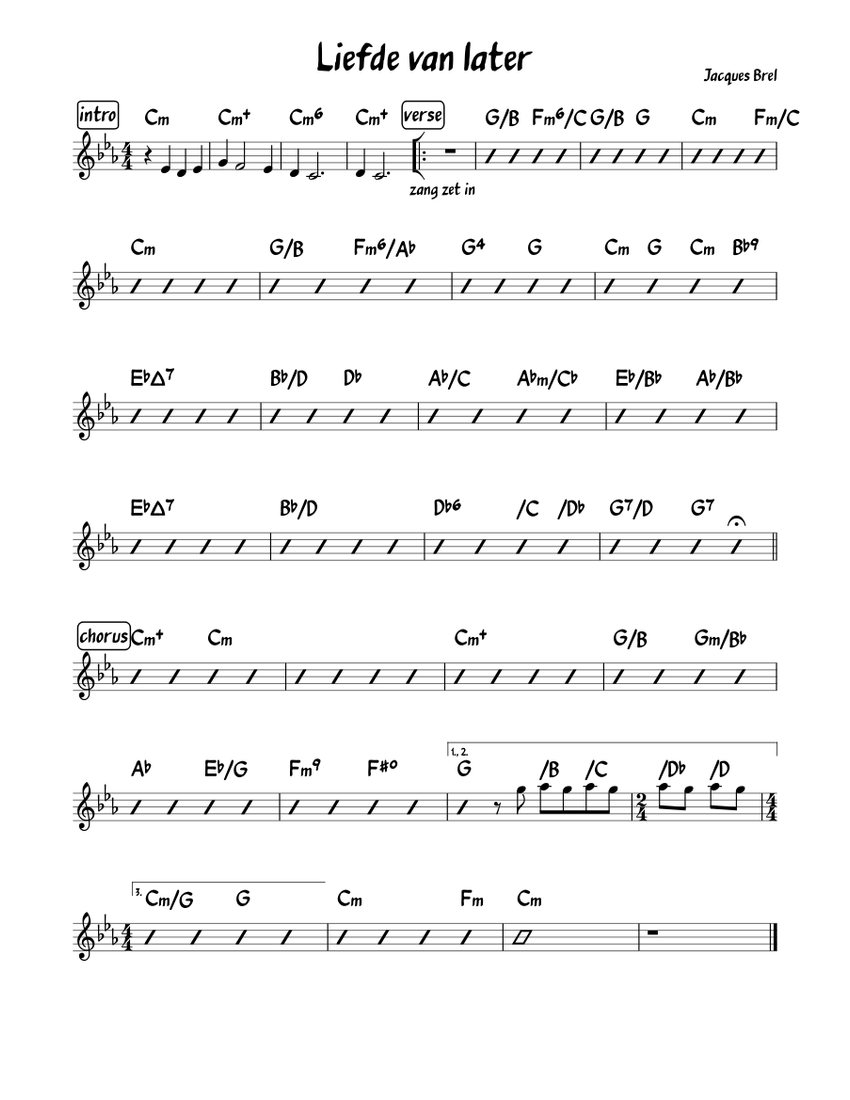 Liefde van later Sheet music for Piano (Solo) Easy | Musescore.com