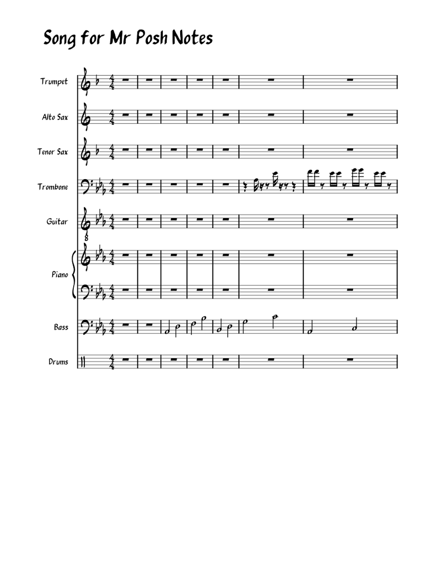 Song_for_Mr_Posh_Notes Sheet music for Piano, Trombone, Saxophone alto ...