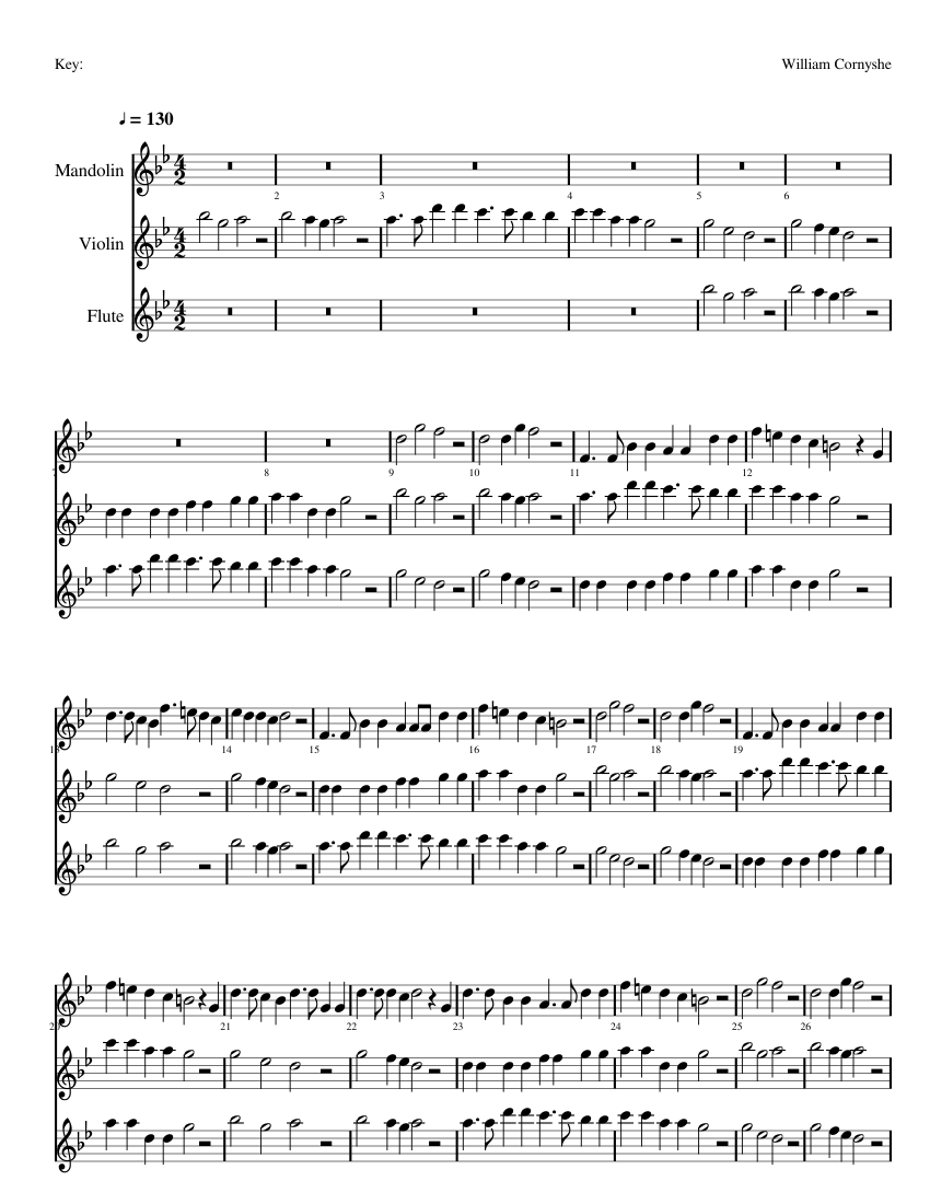 Ah_Robin,_gentle_Robin Sheet music for Flute, Violin, Mandolin (Mixed ...
